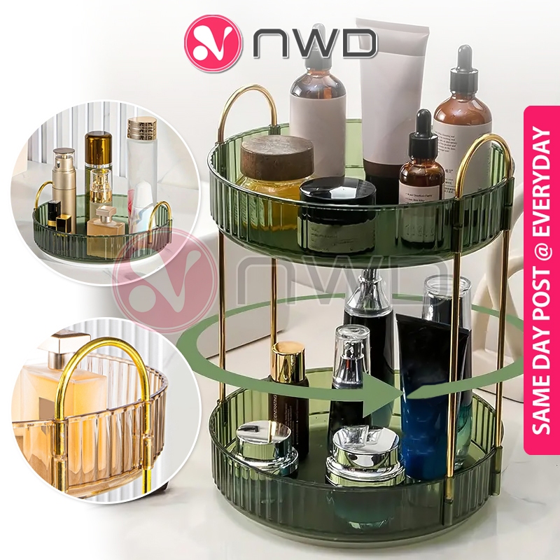 𝗚𝗘𝗡𝗧𝗟𝗘 𝗦𝗣𝗜𝗡 》 Makeup 360° Rotating Turnable Makeup Cosmetic Storage Box ...