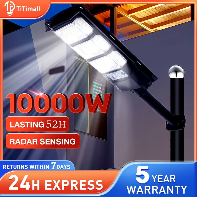 Solar Light Outdoor Lighting 8000W Lampu Solar Outdoor Lighting IP67 Waterproof Solar Lamp With ...