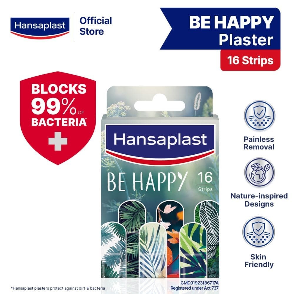 Hansaplast Limited Edition Be Happy Wound Plasters (16 Strips) | Shopee ...