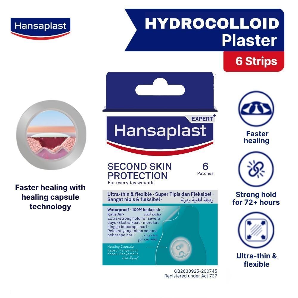HANSAPLAST Second Skin Protection Hydrocolloid Plaster 6s | Shopee Malaysia
