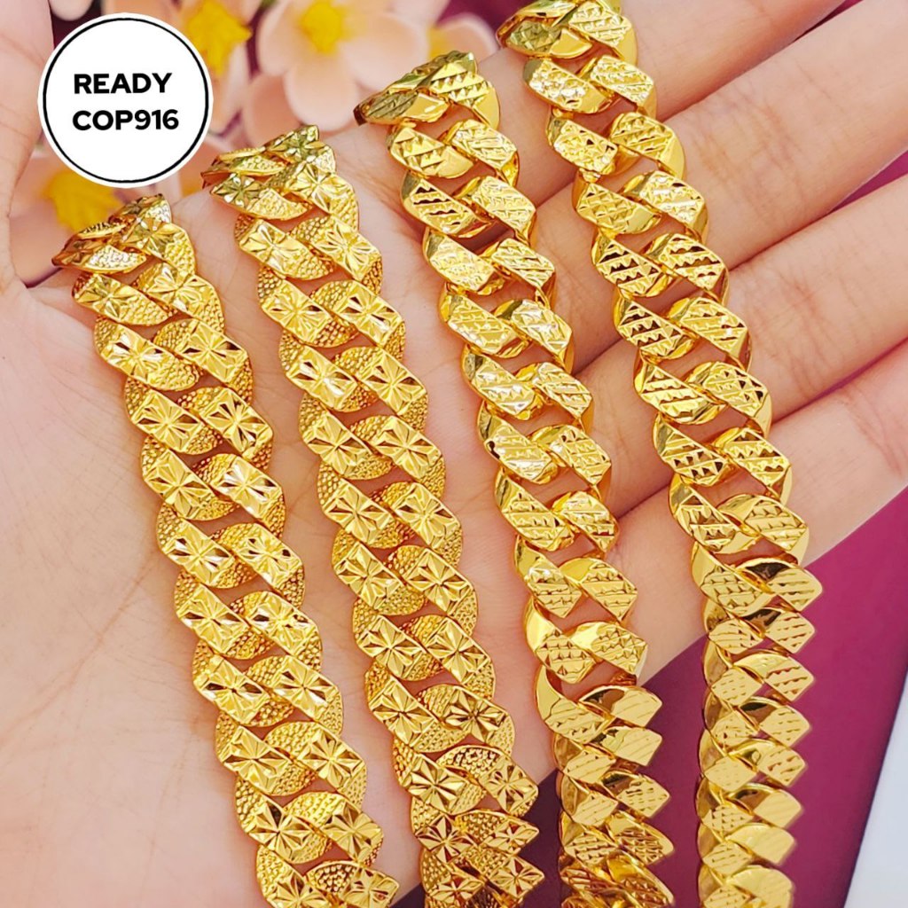 NEW Gelang Benson Corak NEW Emas Sadur 24K Emas Titanium Emas Bangkok ...