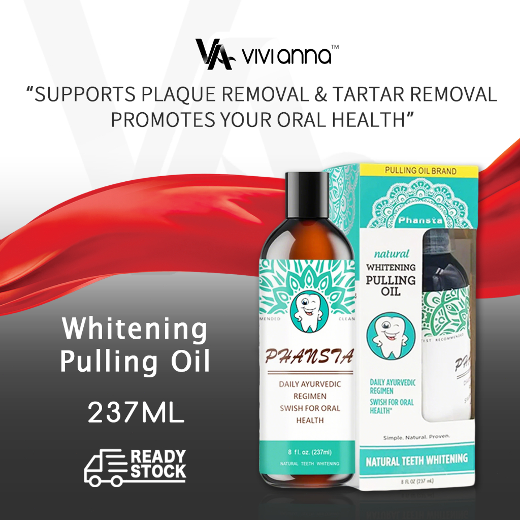 Phansta Natural Whitening Pulling Oil 237ml, Mouthwash Coconut Mint ...