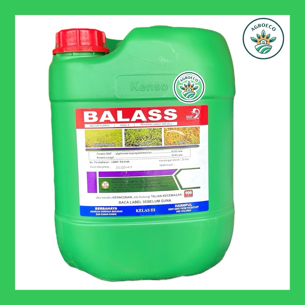 Balass 20Liter/glyphosate isopropyl ammonium 41%/Racun Rumput(Racun ...