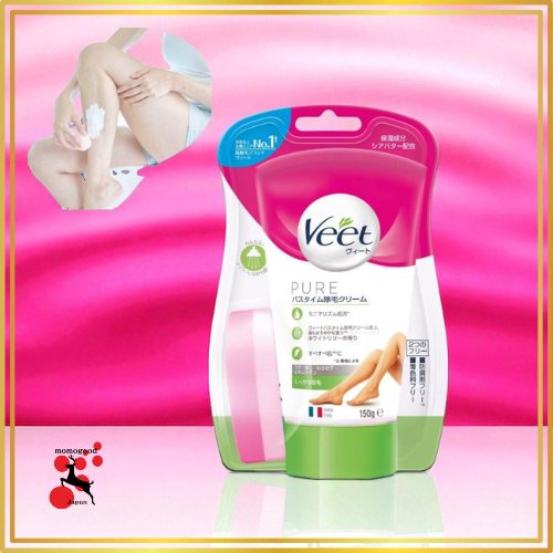Veet Pure Hair Removal Cream & Wax Strips Bundle for Sensitive Skin ...