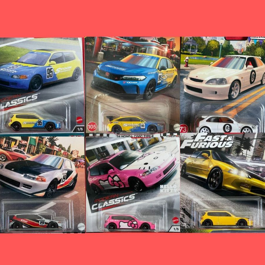 HOT WHEELS | JDM | PREMIUM | HONDA | CIVIC FL5 TYPE R | CIVIC EG SPOON ...