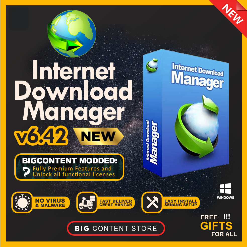 IDM Internet Download Manager IDM v6.42 + Video Guide 💯 EASY INSTALL SOFTWARE 💯 LIFETIME PREMIUM ...
