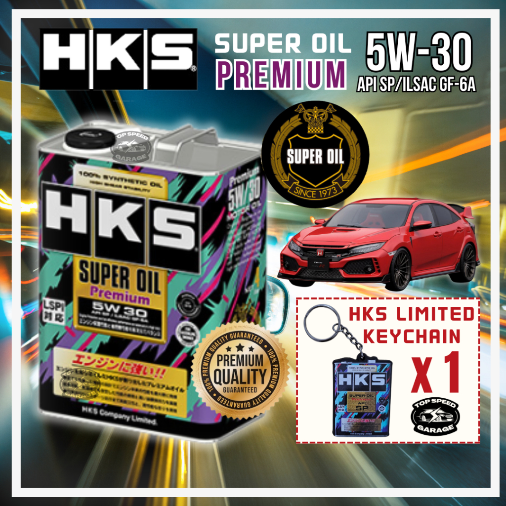 HONDA CIVIC FC 1.8/1.5T /TYPE R- HKS Super Oil Premium 5W30(API SP ...