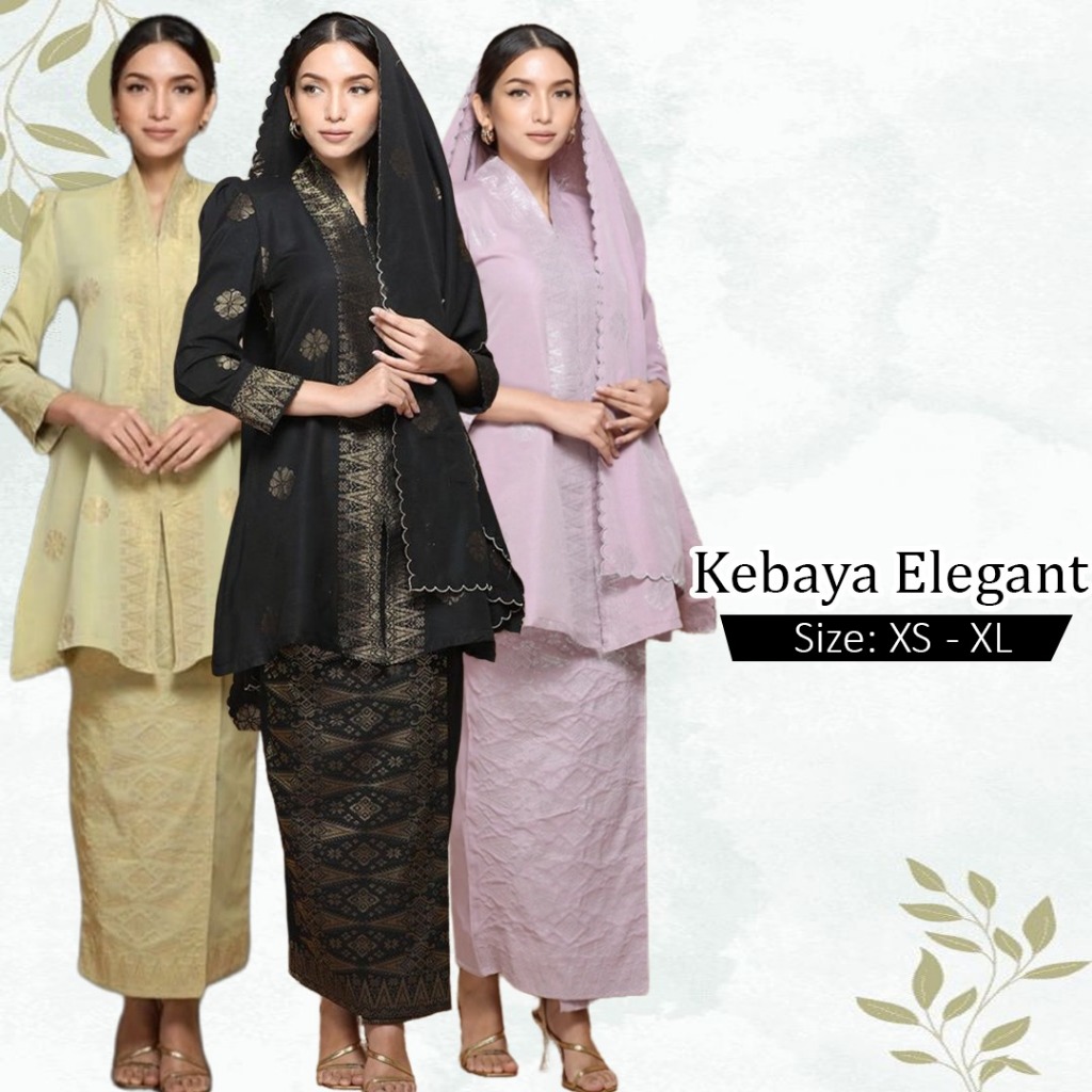 Kebaya Elegant Size S-2xl I Kebaya Songket I Songket Tenun I Baju Kurung |Songket Hidaya ...