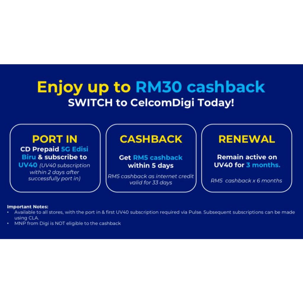 CelcomDigi Unlimited 5G UV NX Plan Sim Card Prepaid (Data Edisi Biru ...