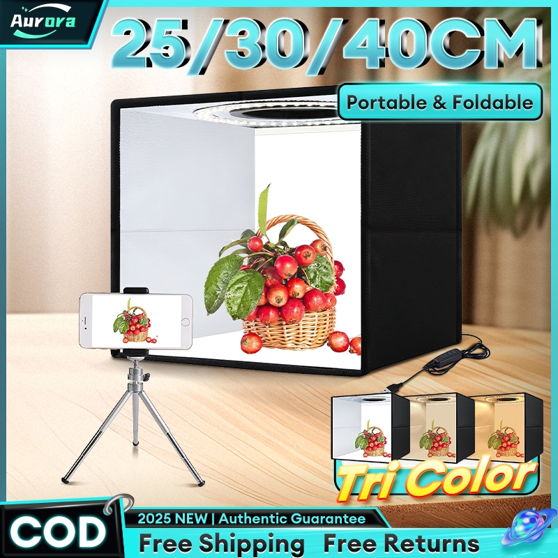 25cm 30cm 40cm LED Product Case Lightbox Folding Mini Photo Studio ...