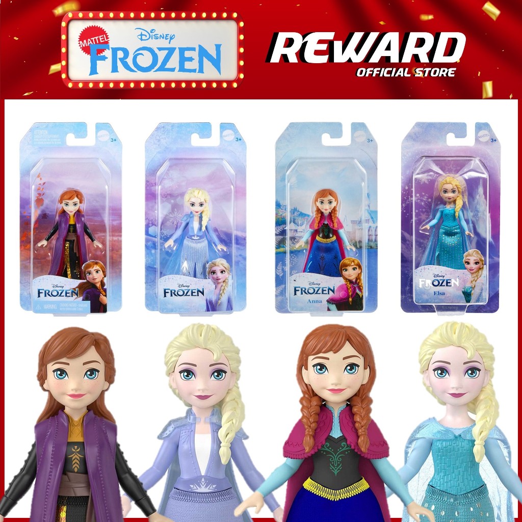 Mattel Disney Frozen Elsa & Anna Small Doll (HLW97)Collectible Disney ...