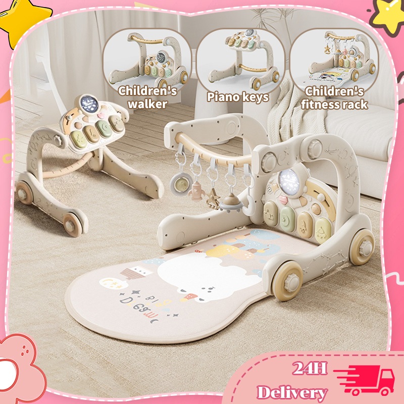 Tilam Gym Bayi Tikar Mainan Sensori Rangkaian Piano & Gelambir Untuk ...