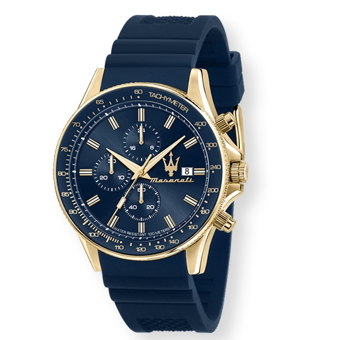 [2 Years Warranty] Maserati Men's Chronograph Quartz Watch Sfida 44mm ...
