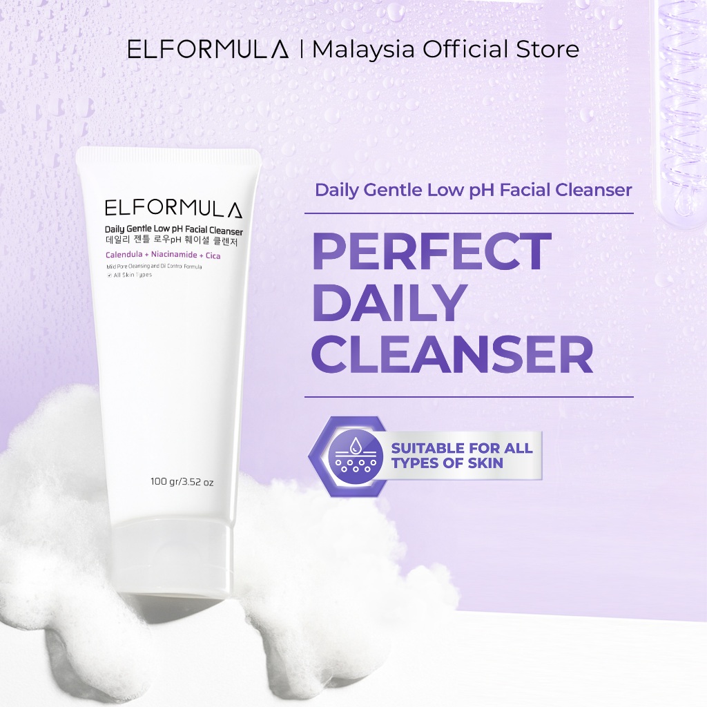ELFORMULA Daily Gentle Low pH Facial Cleanser - Pencuci Muka Harian pH ...