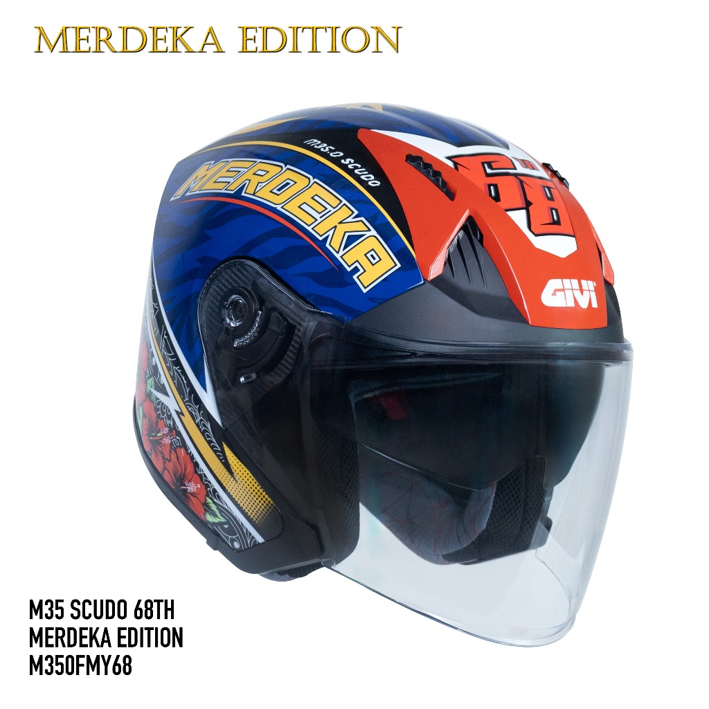 GIVI HELMET M35.0 SCUDO MERDEKA 68TH LIMITED EDITION | Shopee Malaysia
