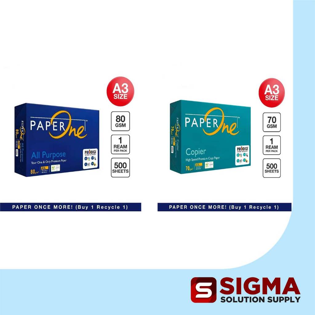 PaperOne A3 Copier Paper 70gsm And 80gsm 500 Sheets #paperone #A3 #paper | Shopee Malaysia