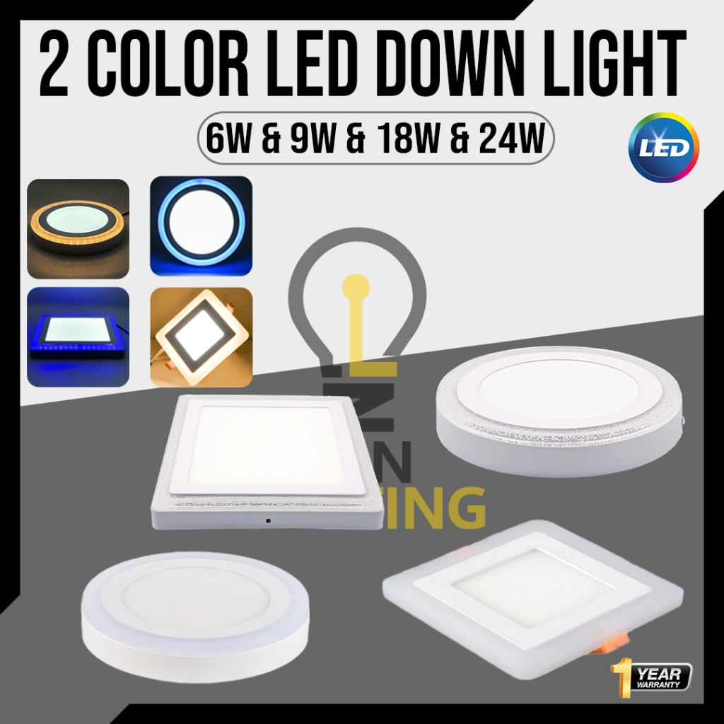 [1 Years Warranty] 2 Color LED Downlight 4" 12W | 6" 18W LED Recessed ...