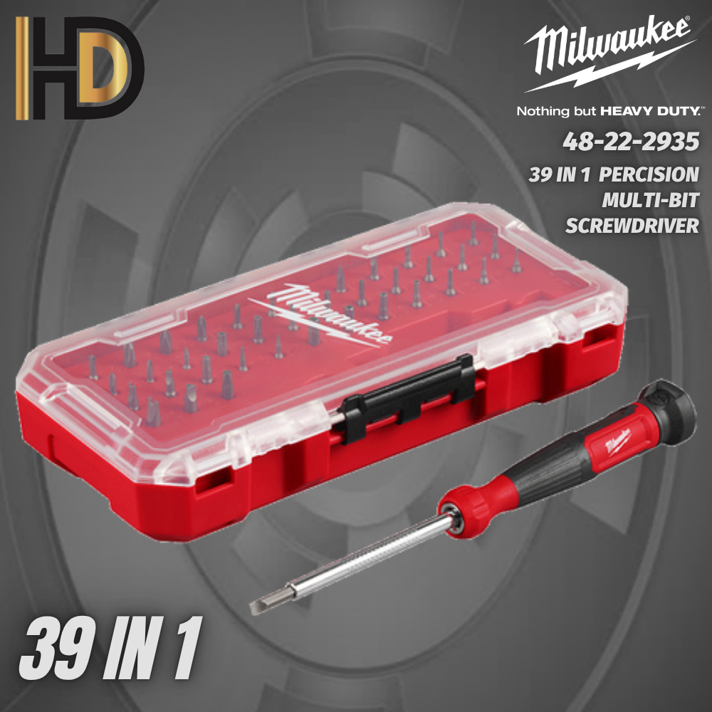 Milwaukee 39 In 1 Precision Multi Bit Screwdriver Set / Heavy Duty ...