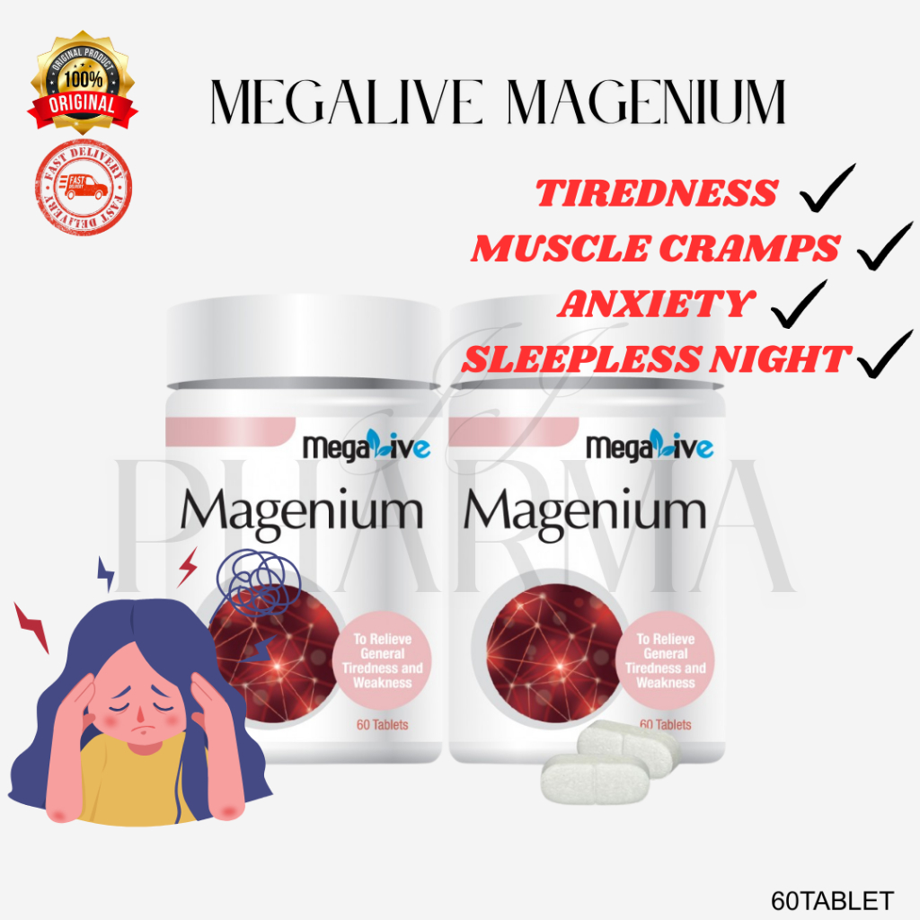 MEGALIVE MAGENIUM VALUE PACK (2 X 60 Tablets) - 750MG MAGNESIUM ...