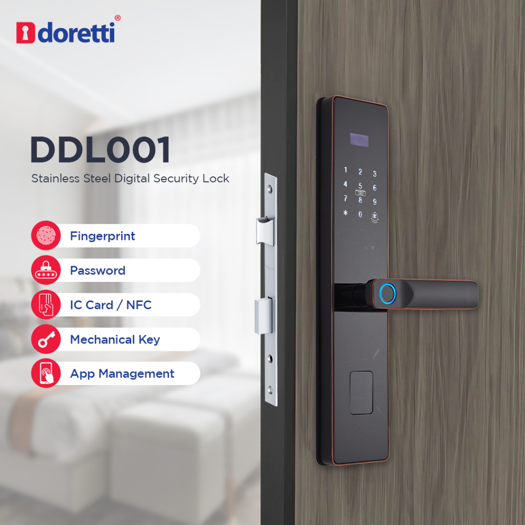Doretti DDL001 Digital Security Lock Stainless Steel with Fingerprint ...