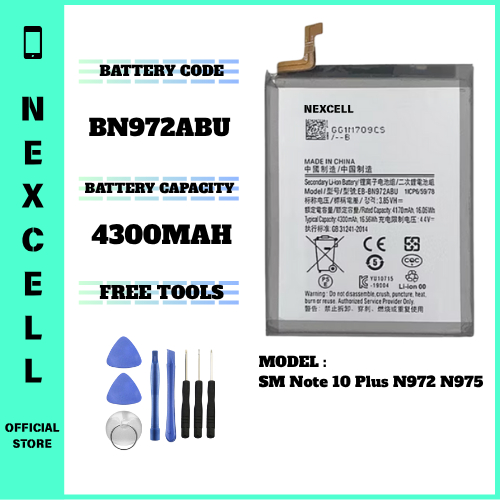 NEXCELL Bateri Serasi untuk SM GALAXY Note 10 Plus N972 N975 N975F ...