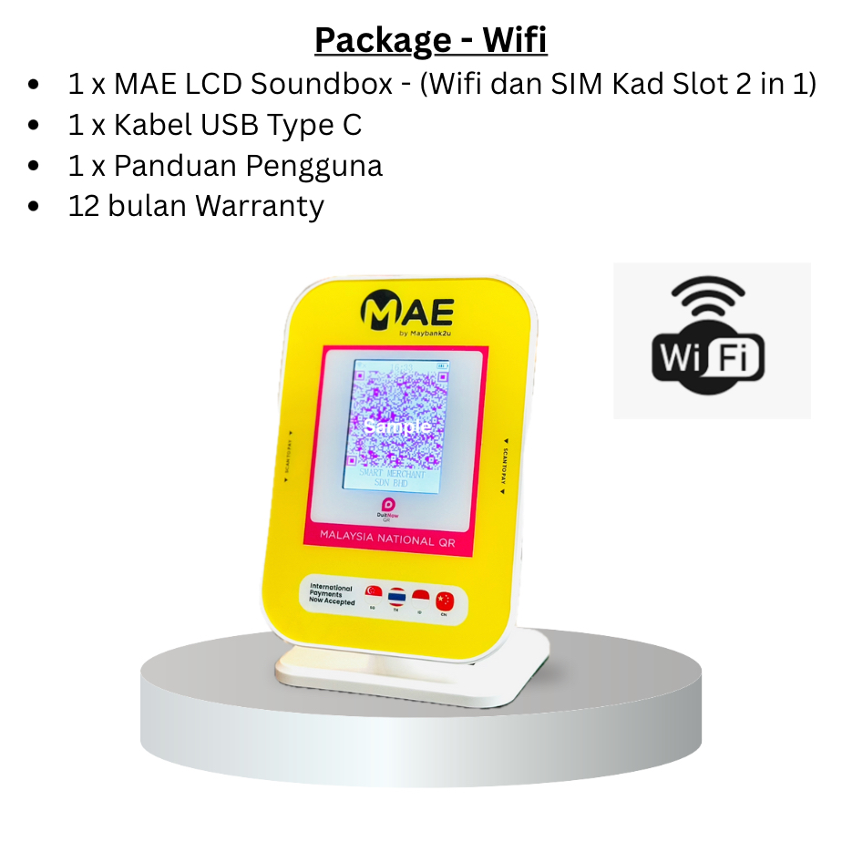 Maybank MAE Soundbox Ewallet speaker QRpay | Shopee Malaysia
