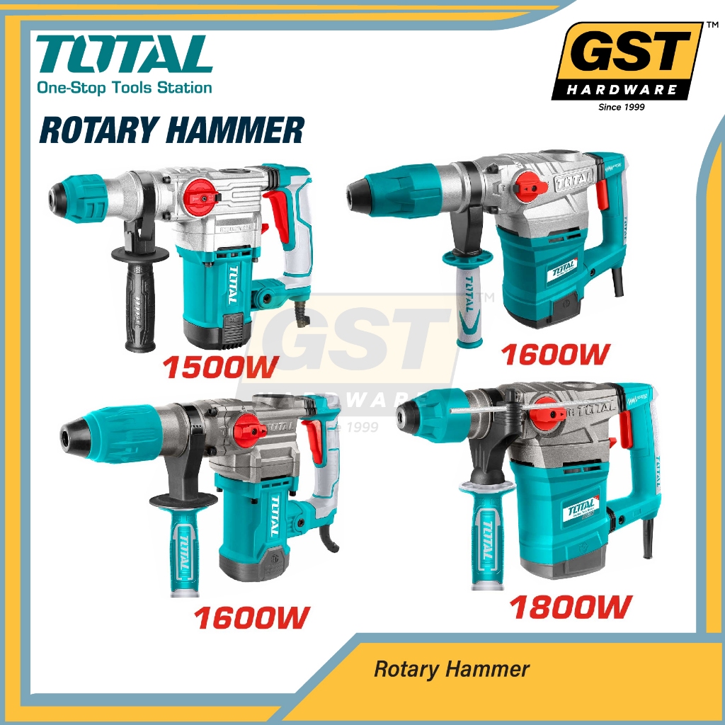 🔥 1500W TOTAL Rotary Hammer Drill Heavy Duty Drill Hammer Total Hammer ...