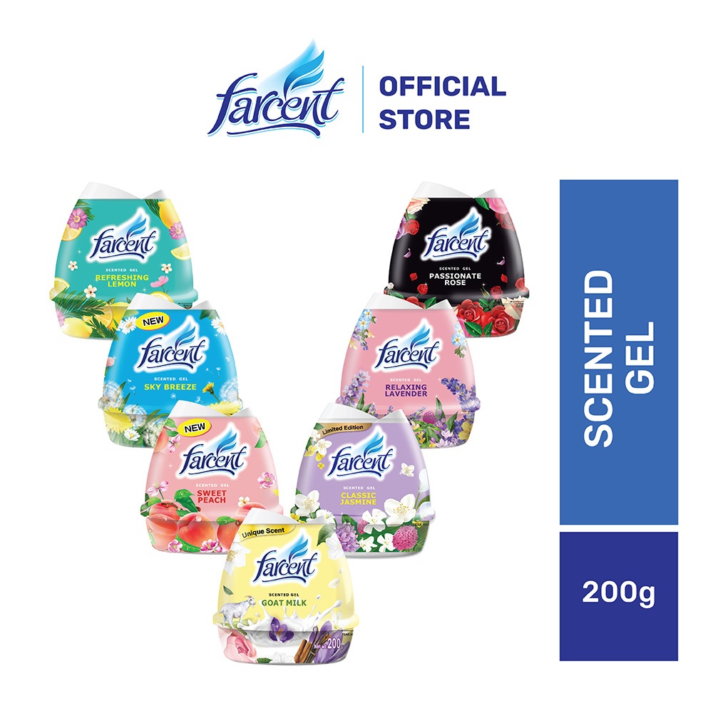 Farcent Scented Gel Air Freshener - Lavender / Peach / Sky Breeze ...
