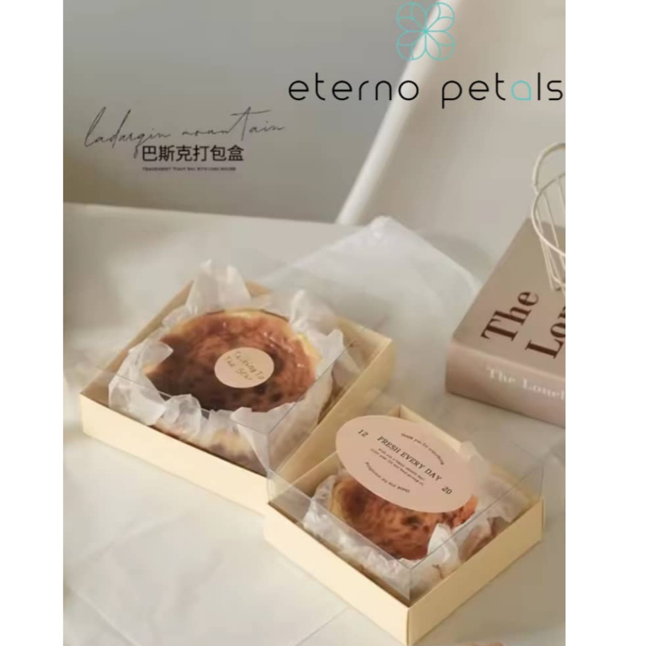 4 & 6 Inch Transparent Basque Cheese Cake Box Packaging | Shopee Malaysia