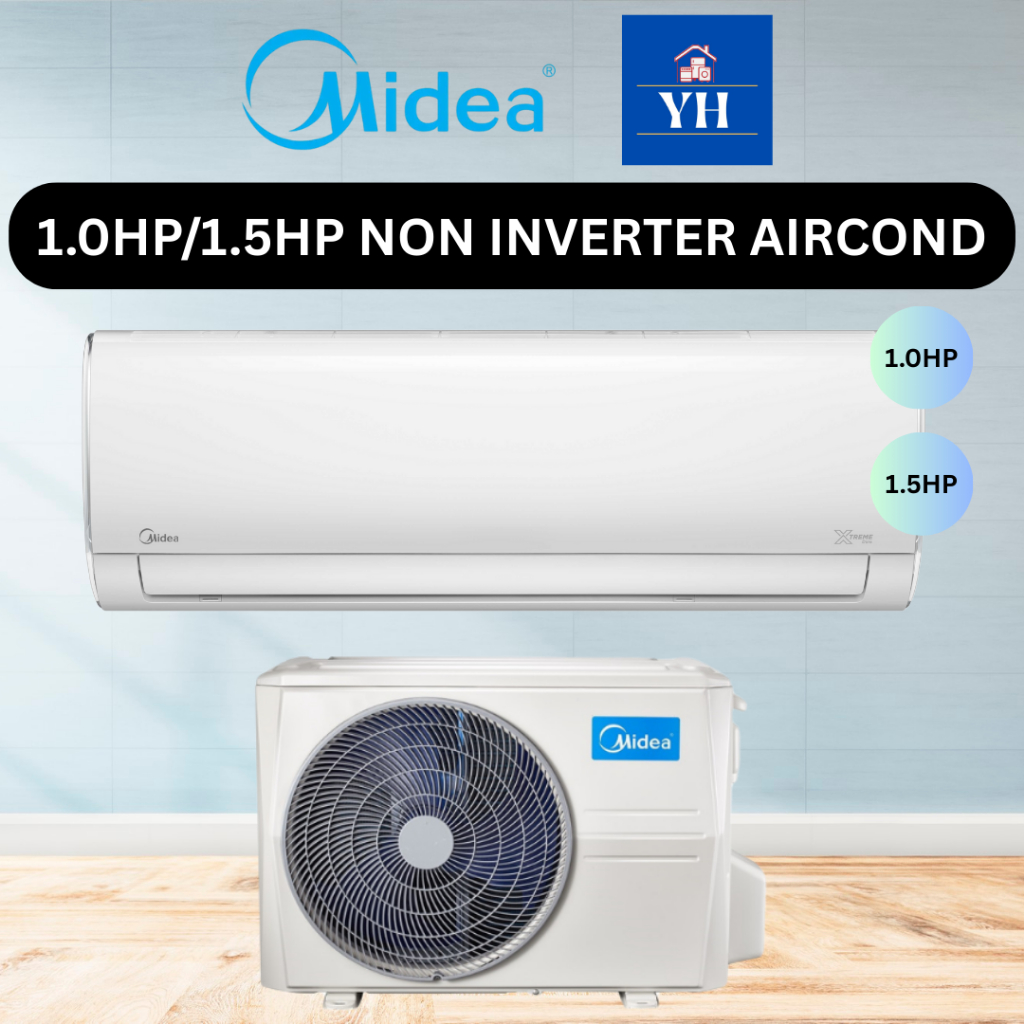 MIDEA 1.0HP/1.5HP NON INVERTER AIRCOND air conditioner R32 MSGD-09CRN8/MSGD12CRN8 | Shopee Malaysia
