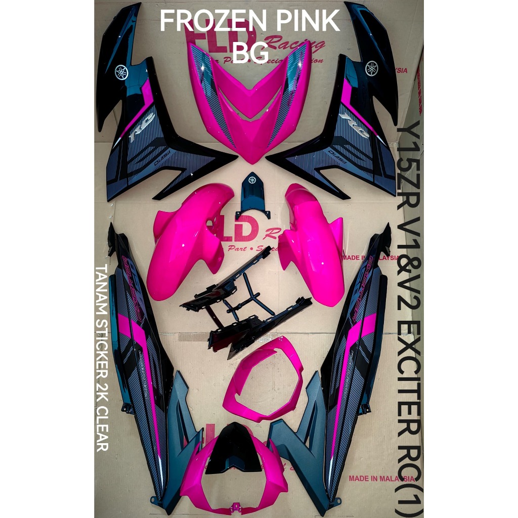 Y15ZR V2 EXCITER RC 1 YAMAHA BODY COVER SET WITH SIAP STICKER TANAM 2K ...