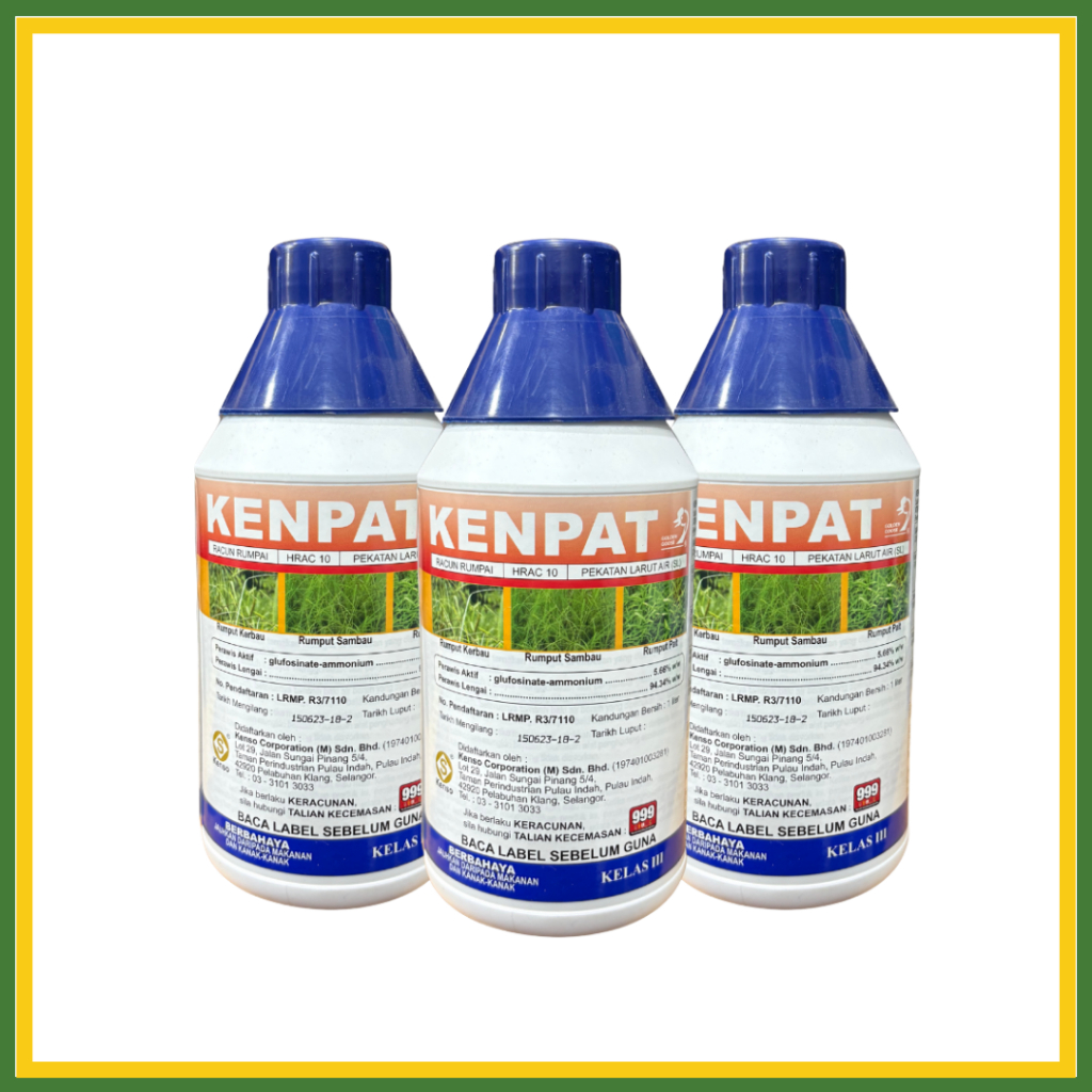 KENPAT 1L racun rumput glufosinate ammonium 5.66 racun rumpai kebun ...