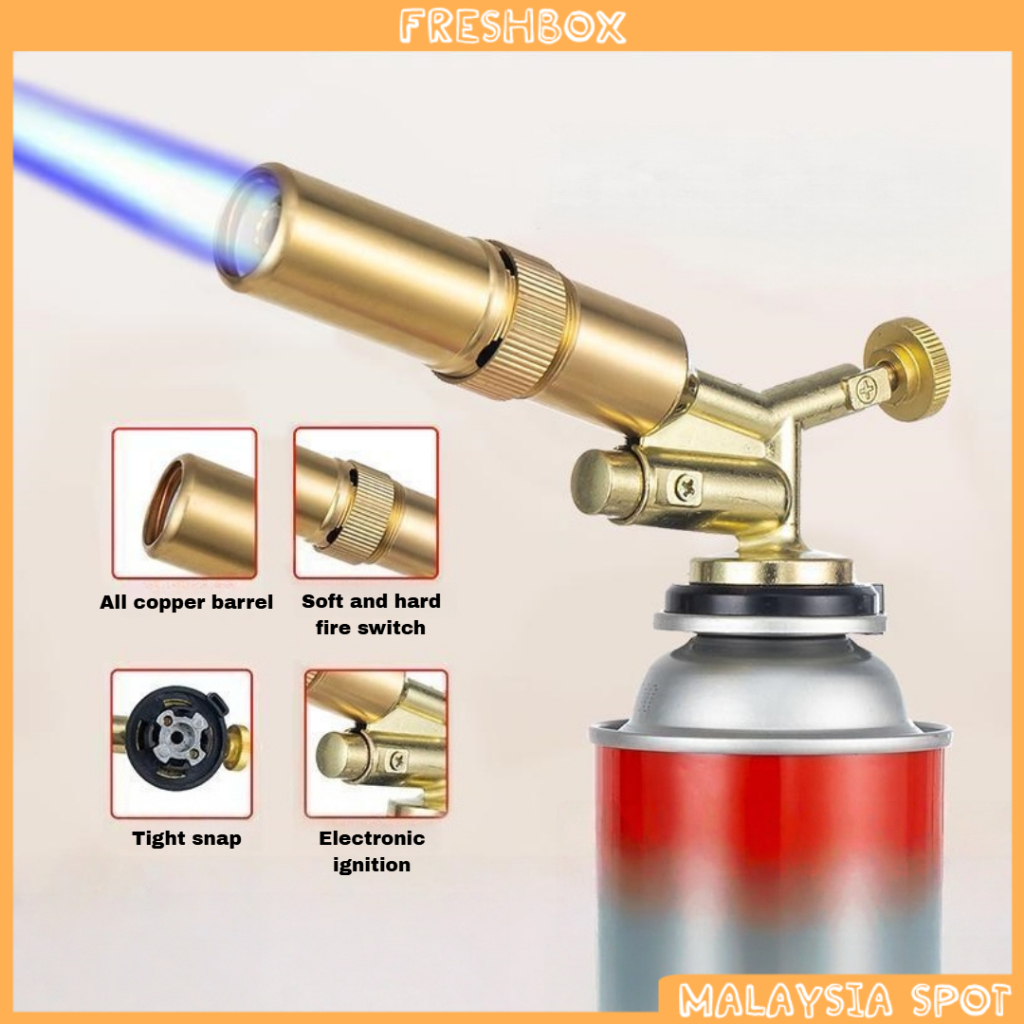 【COD 24H Spot】Camping Gas Torch Flame Gun Butane Gas Welding Fire Maker ...