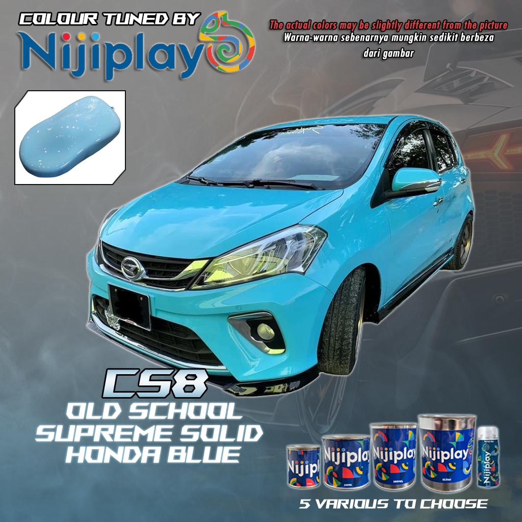NIJIPLAY AIKKA CS8 HONDA BLUE OLD SCHOOL SUPREME SOLID COLOUR 2K PAINT ...