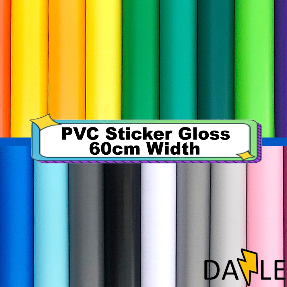 [ 60cm width sticker ] PVC sticker gloss pvc waterproof sticker pelekat ...