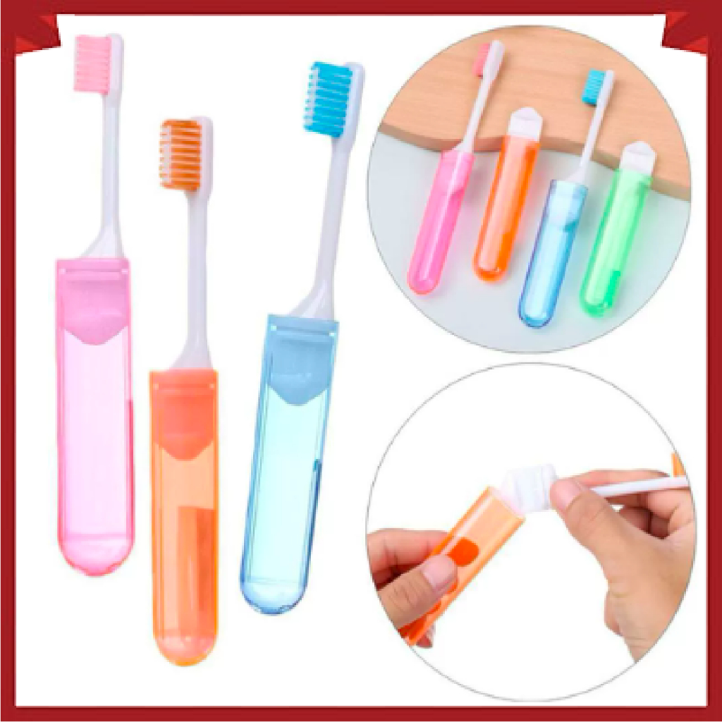 Portable Berus Gigi Folding Toothbrush Super Soft Bristle Travelling ...