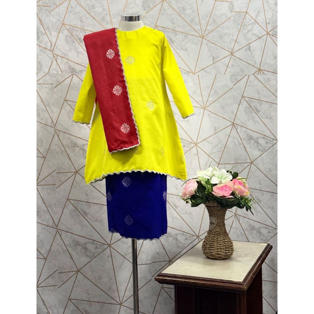 Baju Kurung Riau Dewasa +Sekali Veil 3 set baju Merdeka latest kunning ...