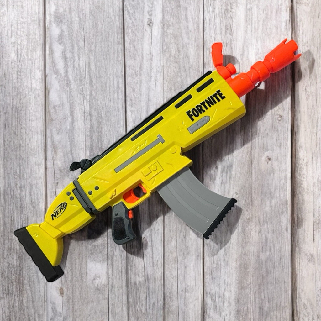 (serious?) NERF USED Fortnite Elite AR-L scar Orange Trigger Blaster ...