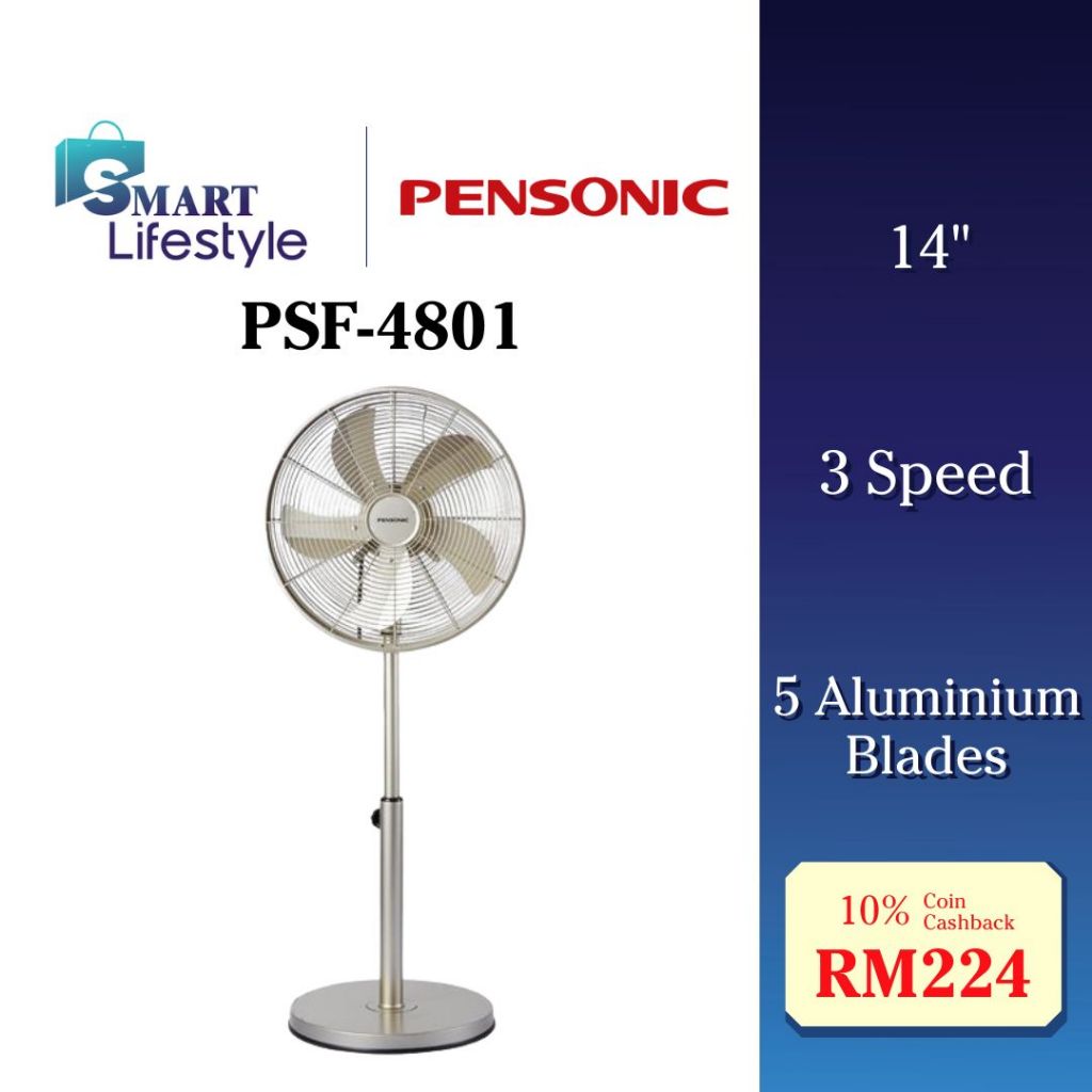 Pensonic 14" Metal Stand Fan 3 Speed PSF-4801 | Shopee Malaysia