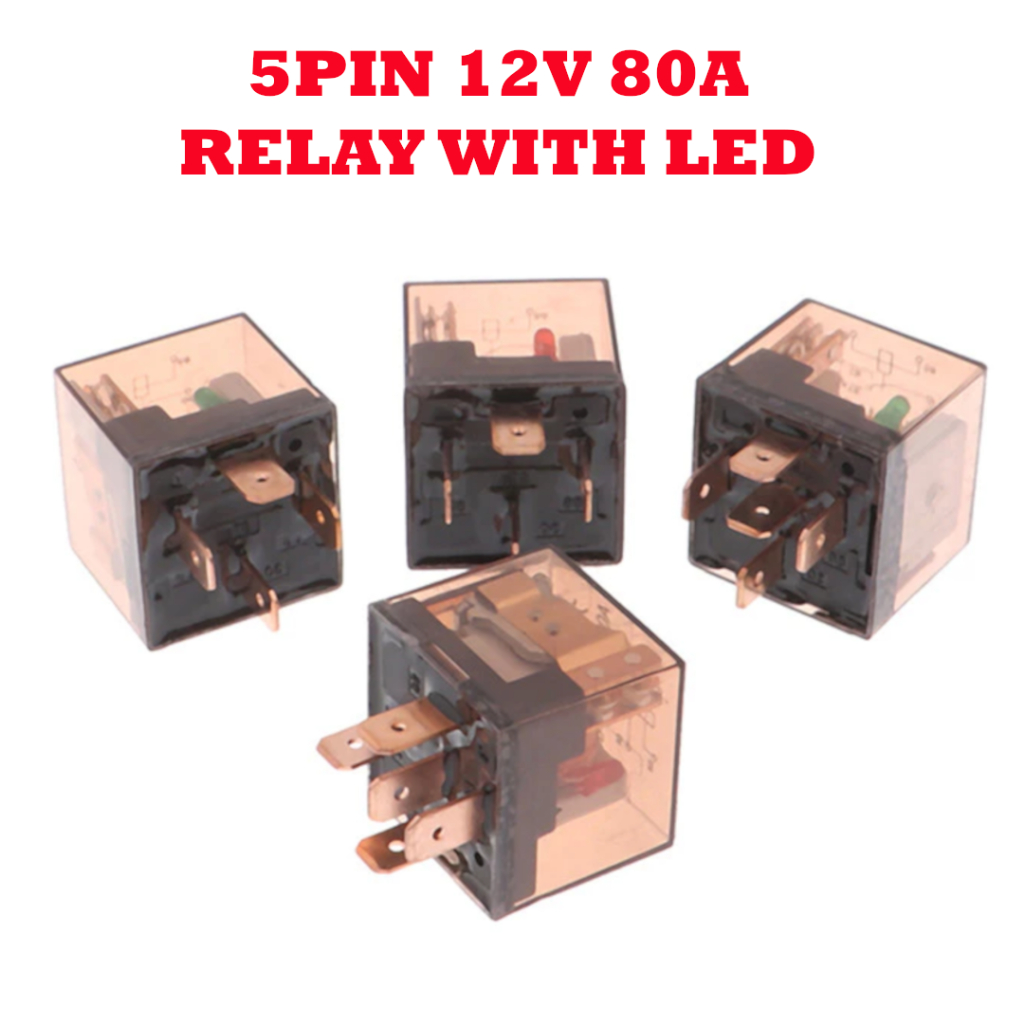 Car 12V 5 Pin Relay Led 80A Universal Horn Fog Lamp Spotlight Relay ...