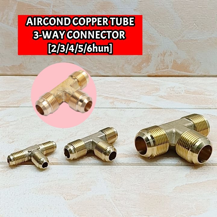 PENYAMBUNG 3-WAY PAIP TEMBAGA | AIRCOND COPPER TUBE {3-WAY} CONNECTOR ...