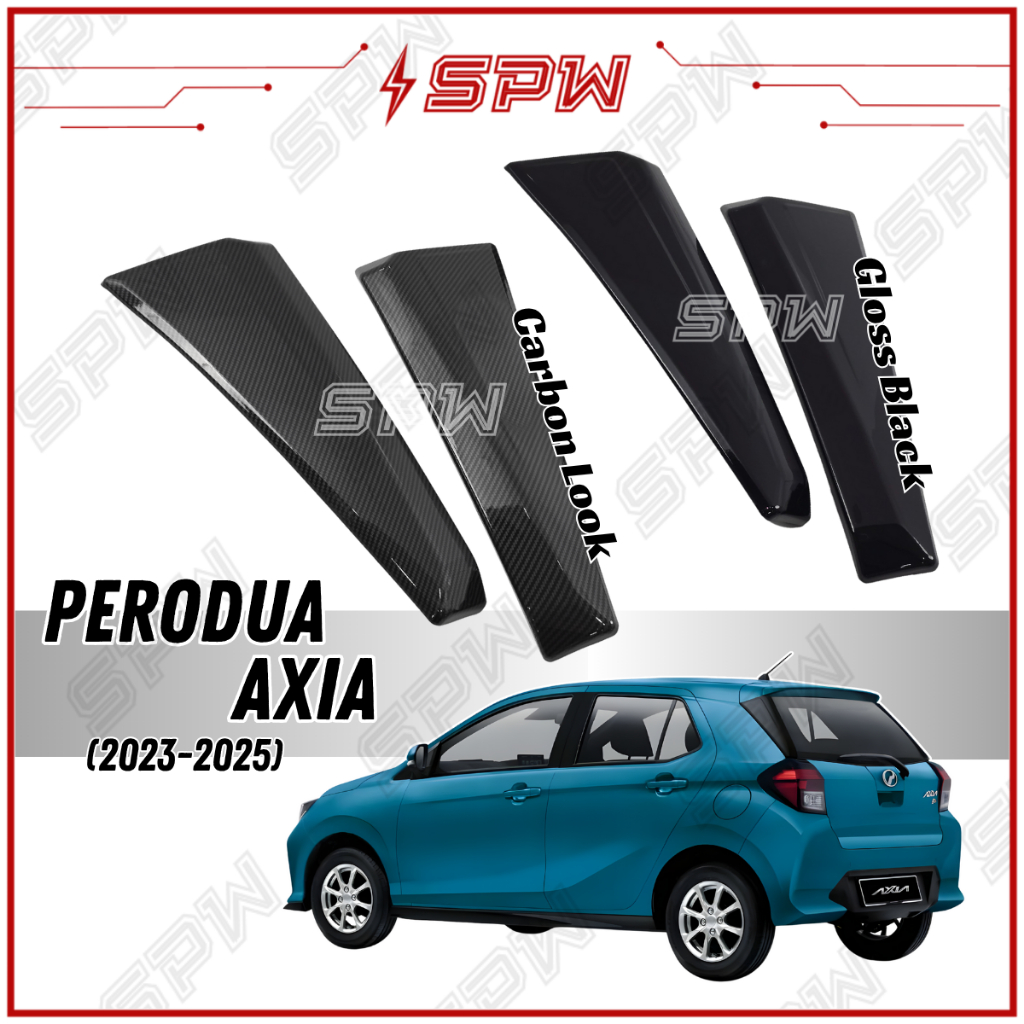 Perodua Axia (2023-2025) Rear Spoiler Pillar Cover Side Trim Garnish ...