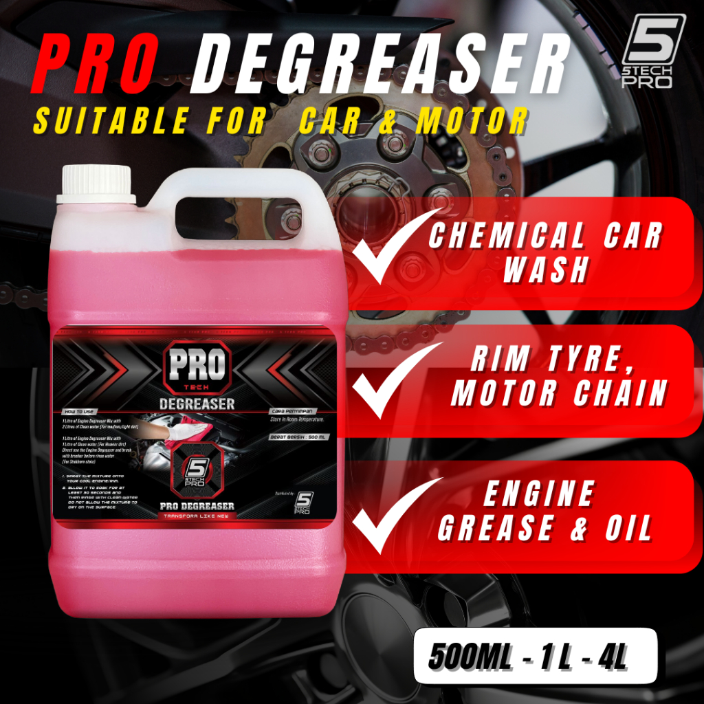 5 TECH PRO Engine Degreaser Chemical 4KG Alkaline Degreaser Rim Wash ...