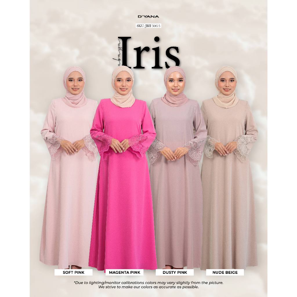 D'YANA - ABAYA IRIS BUNGA VIRAL MORE COLOURS (NO SHAWL) (PART 2 ...