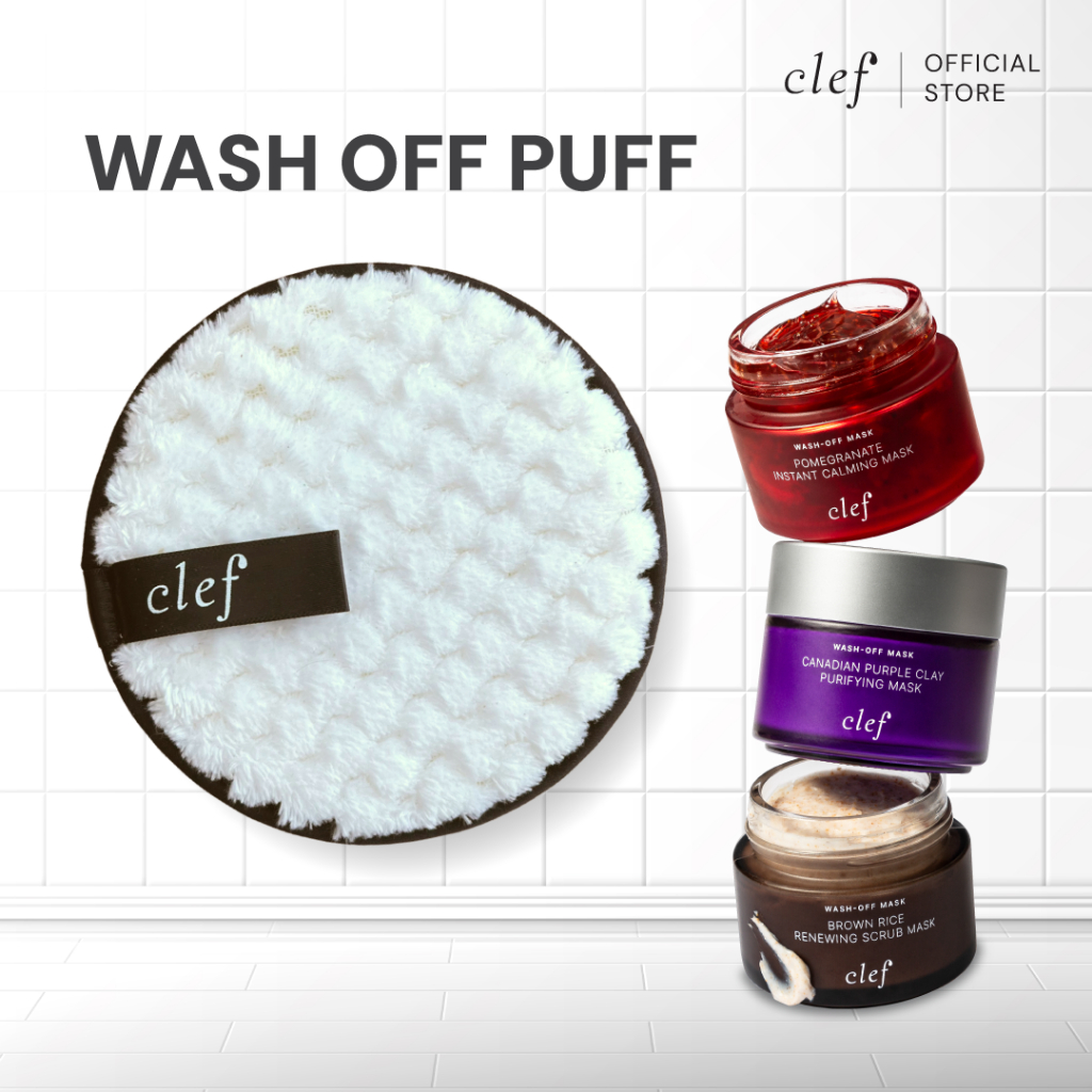 CLEF Wash-Off Puff | Soft Facial Sponge for Wash-Off Masks | Reusable ...
