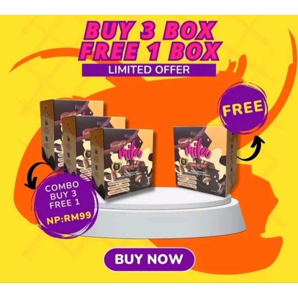 [COMBO 3 FREE 1] MILA COKLAT OAT/MILA COFFEE BARLEY | Shopee Malaysia