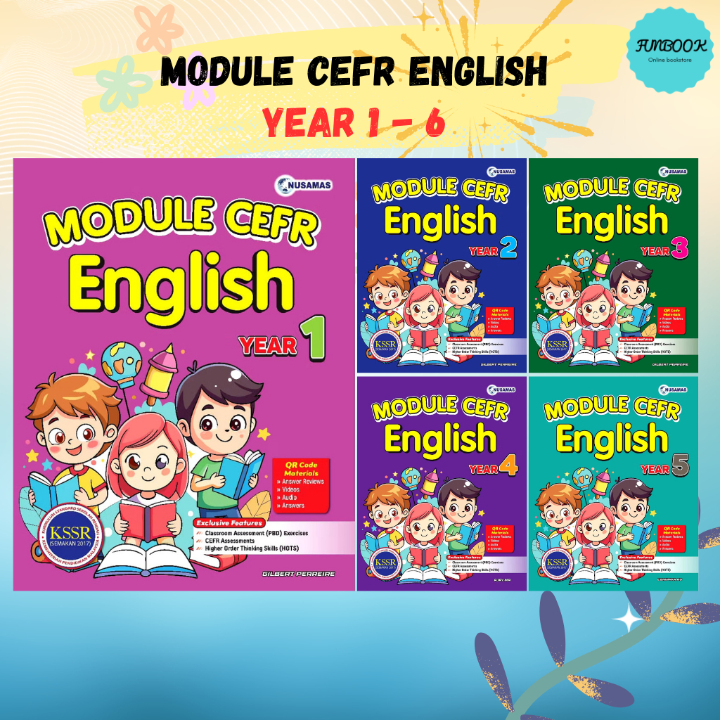 [FUNBOOK] Module CEFR English 2025 Primary school Year 1- 6 (Full Colour) Nusamas | Shopee Malaysia