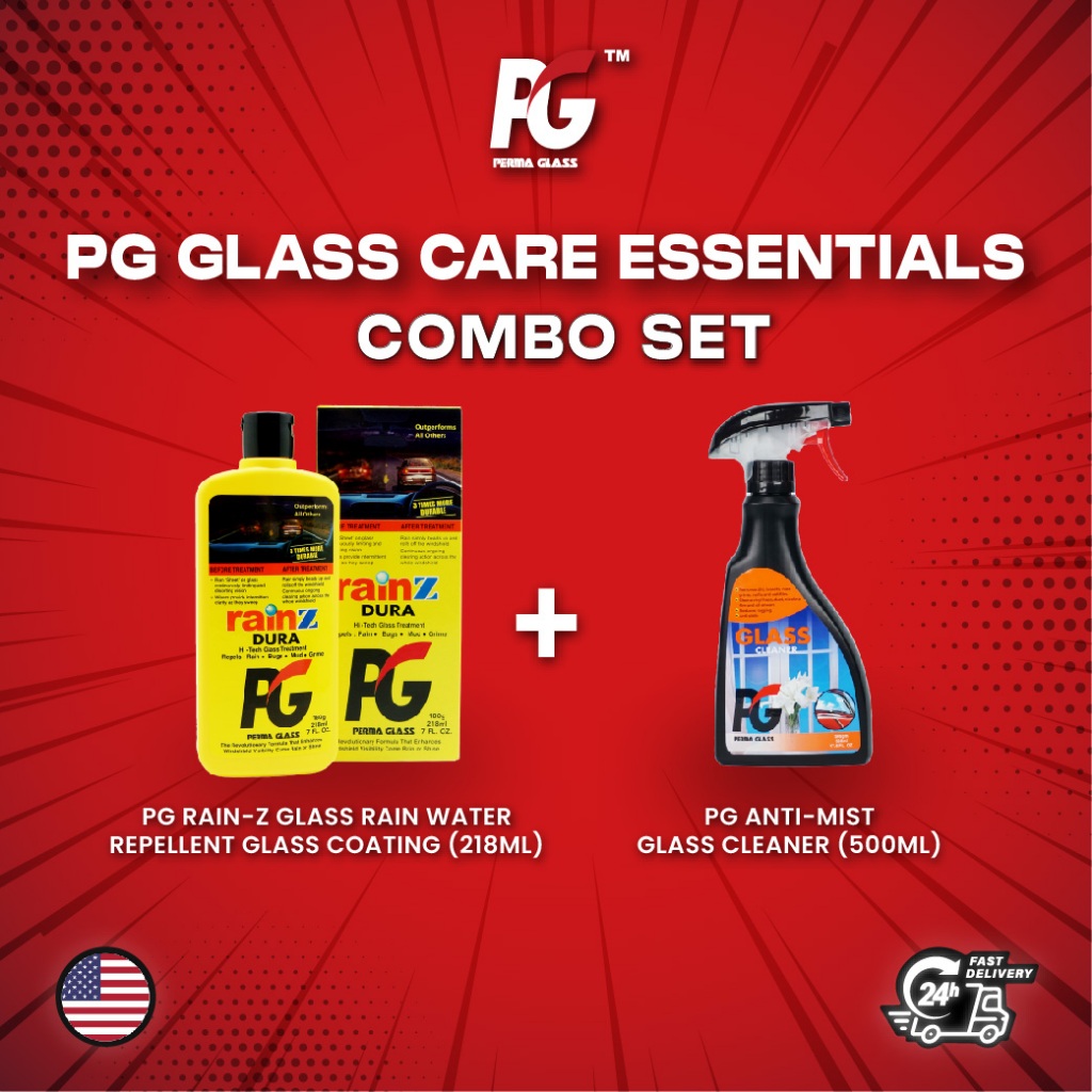 Perma Glass PG Glass Care Essentials Combo Set | Hydrophobic Protection ...