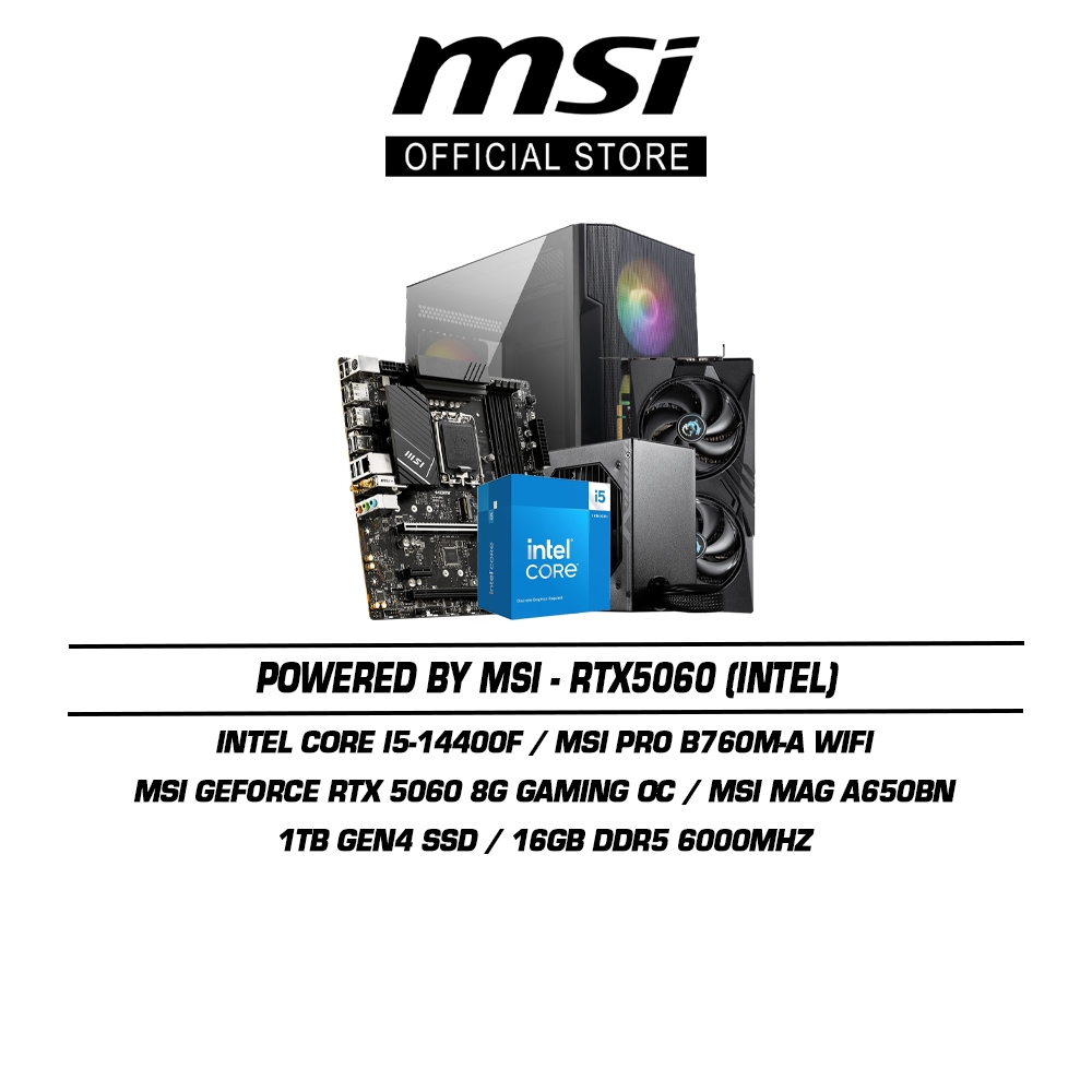 MSI Gaming PC Set RTX5060 [Powered By MSI] | Shopee Malaysia