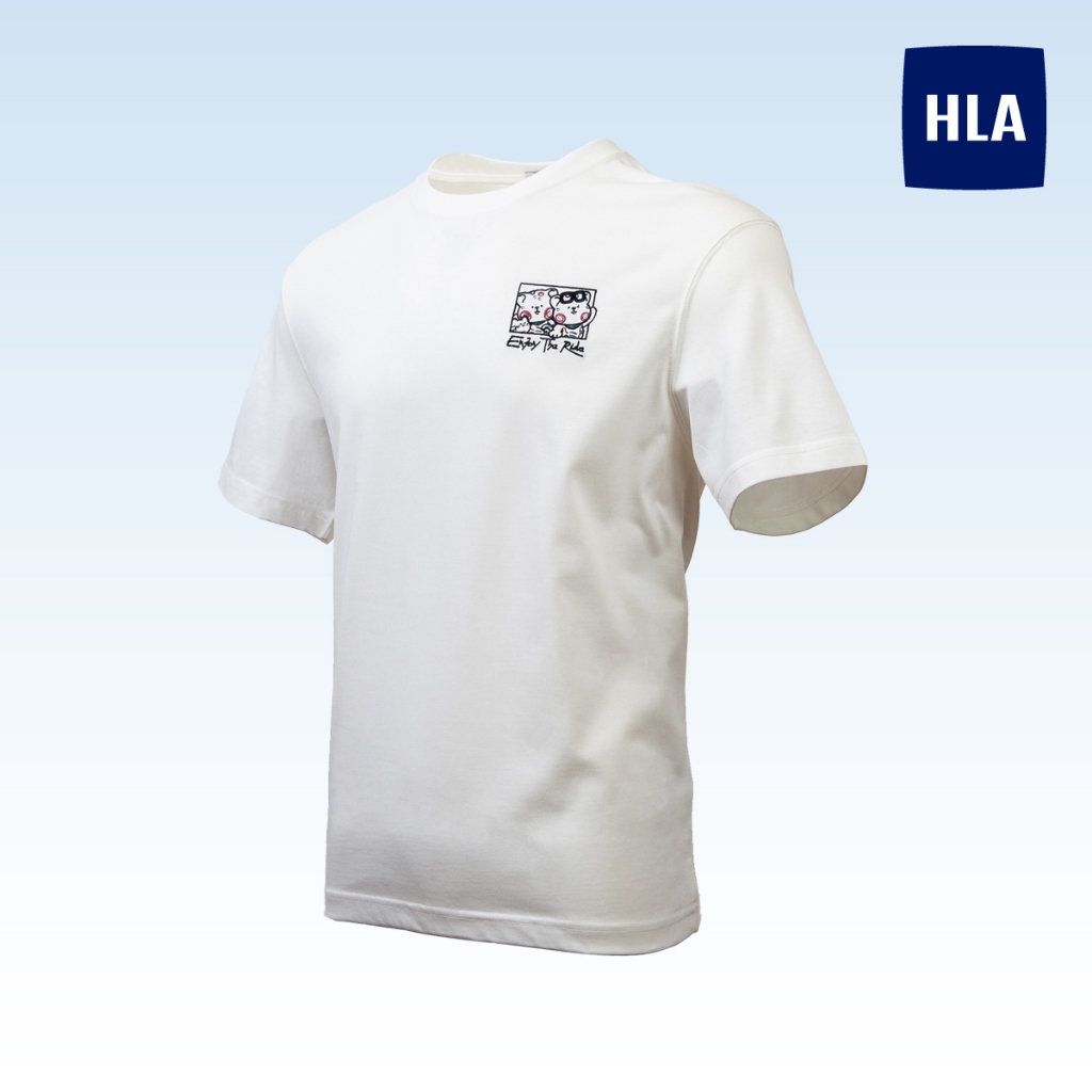 HLA The Star Paws Series Enjoy The Ride Letter Short Sleeve T-Shirt Men ...